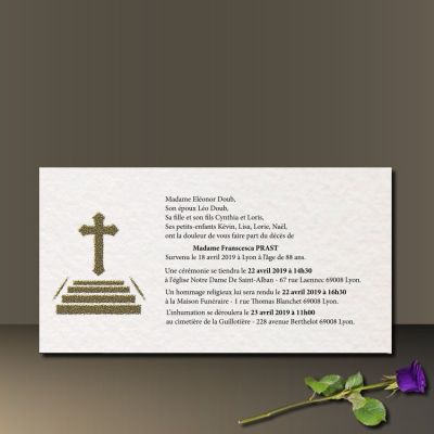 Sépulture Croix Faire part décès